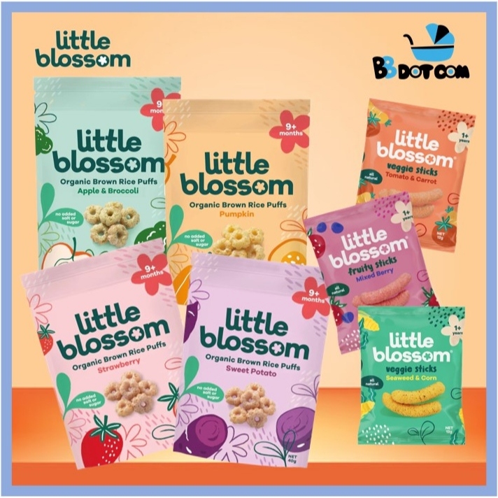 Little Blossom Halal Baby Snack / Organic Brown Rice Baby Puffs 40g ...