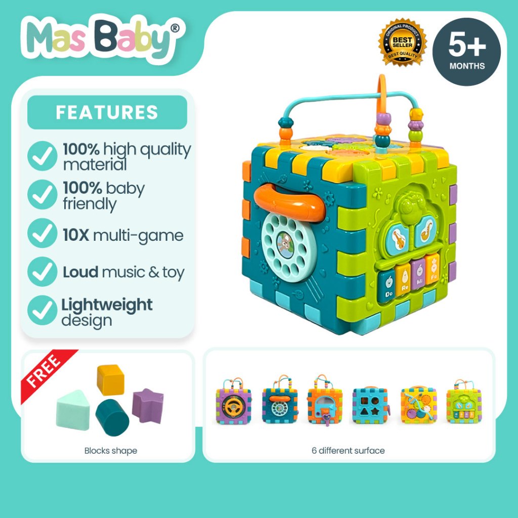 Mas Baby Montessori Early Learning Cube Box Toys For Kids Educational ...