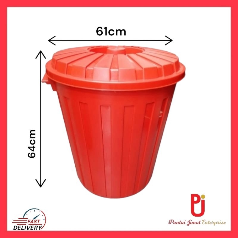 MERAH 20 Gallon Red/Dustbin/Red Trash Can/Water Bag/Red Bag | Shopee ...