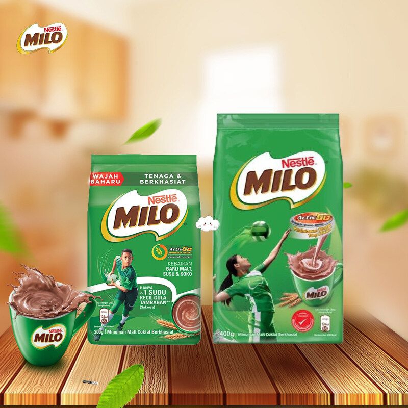 Milo chocolate malt powder soft pack 200g | Shopee Singapore