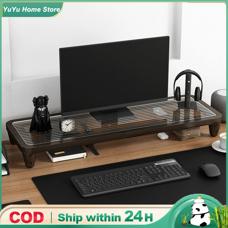 Glass Monitor Stand Monitor Riser Computer Stand Monitor Rack Laptop ...