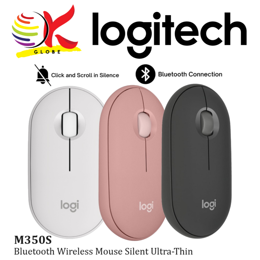 LOGITECH M350S PEBBLE WIRELESS MOUSE WITH BLUETOOTH / 3 BUTTONS / SLIM ...