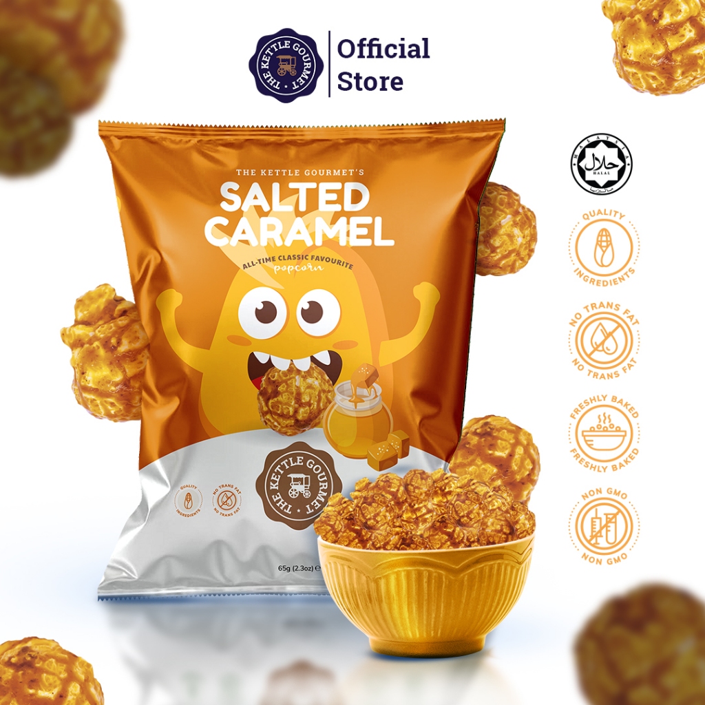 The Kettle Gourmet Salted Caramel Popcorn (65g) | Shopee Singapore