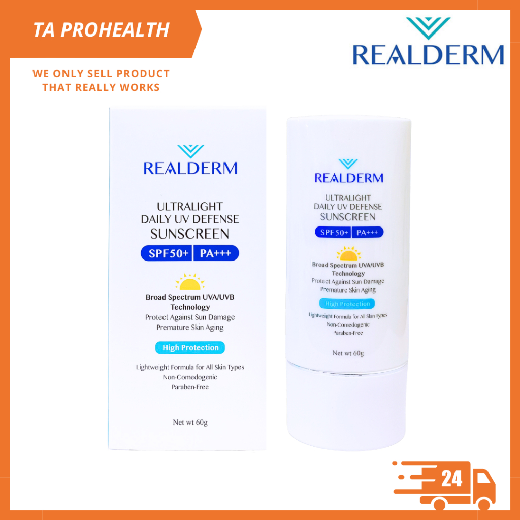 RealDerm Ultralight Daily Defense Sunscreen SPF50+ PA+++ 60g | Shopee ...