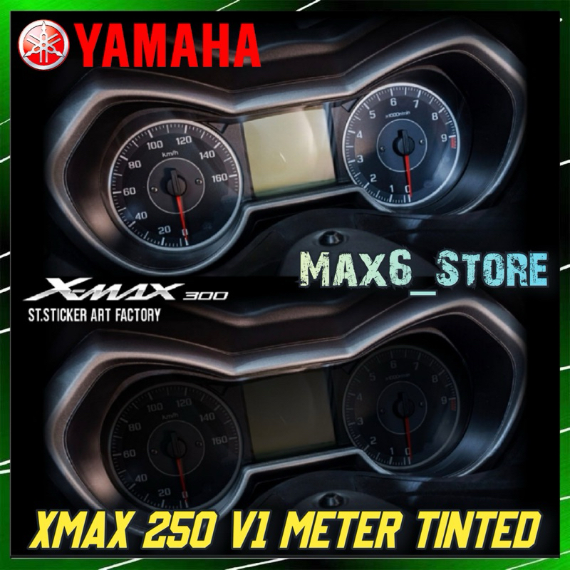 YAMAHA XMAX250 V1 XMAX300 V1 METER TINTED SMOKE / SIAM RAINBOW / CLEAR ...