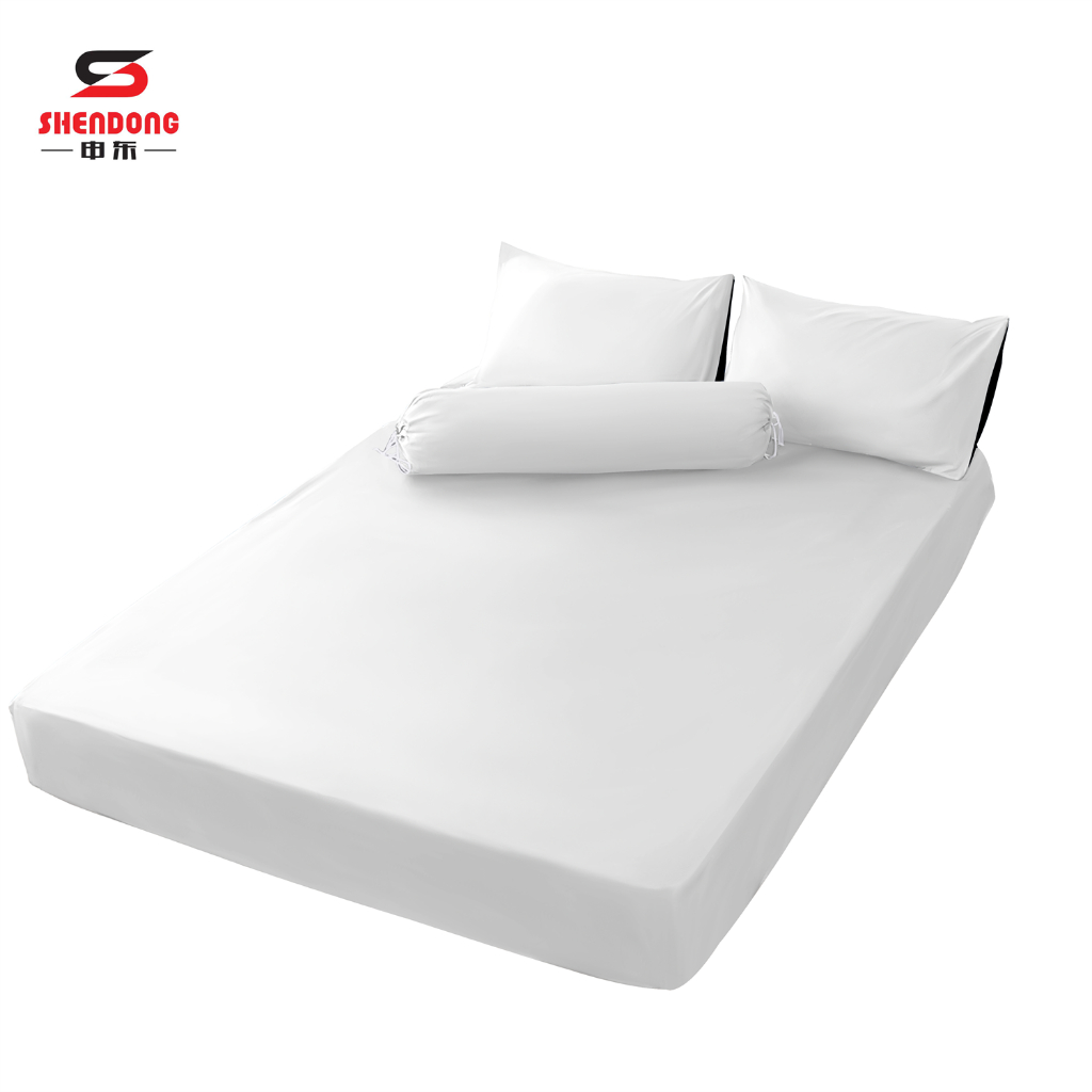 Fitted bedsheet set Queen/King 4in1/Single 2in1 surrounding rubber ...