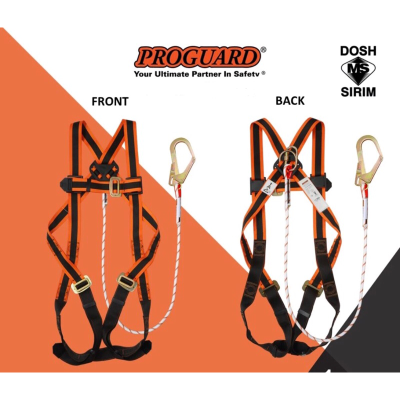 Proguard Single Big Hook Full Body Harness Lite 1 D-ring - Single ...