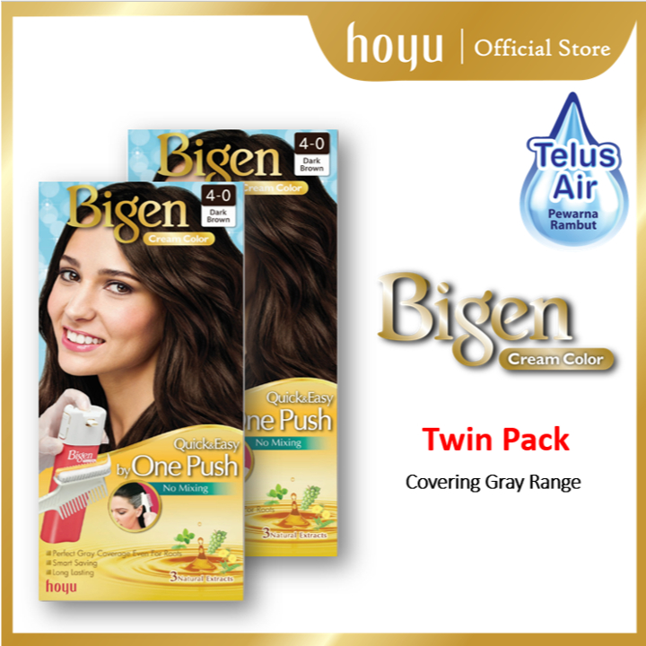 Bigen Cream Color Hair Color-One Push [Twin Pack] (Expiry: year 2026 ...