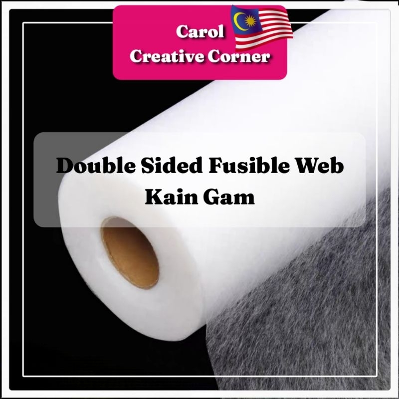 Double Sided Fusible Web Interfacing Kain Gam Dua Belah adhesive Iron ...