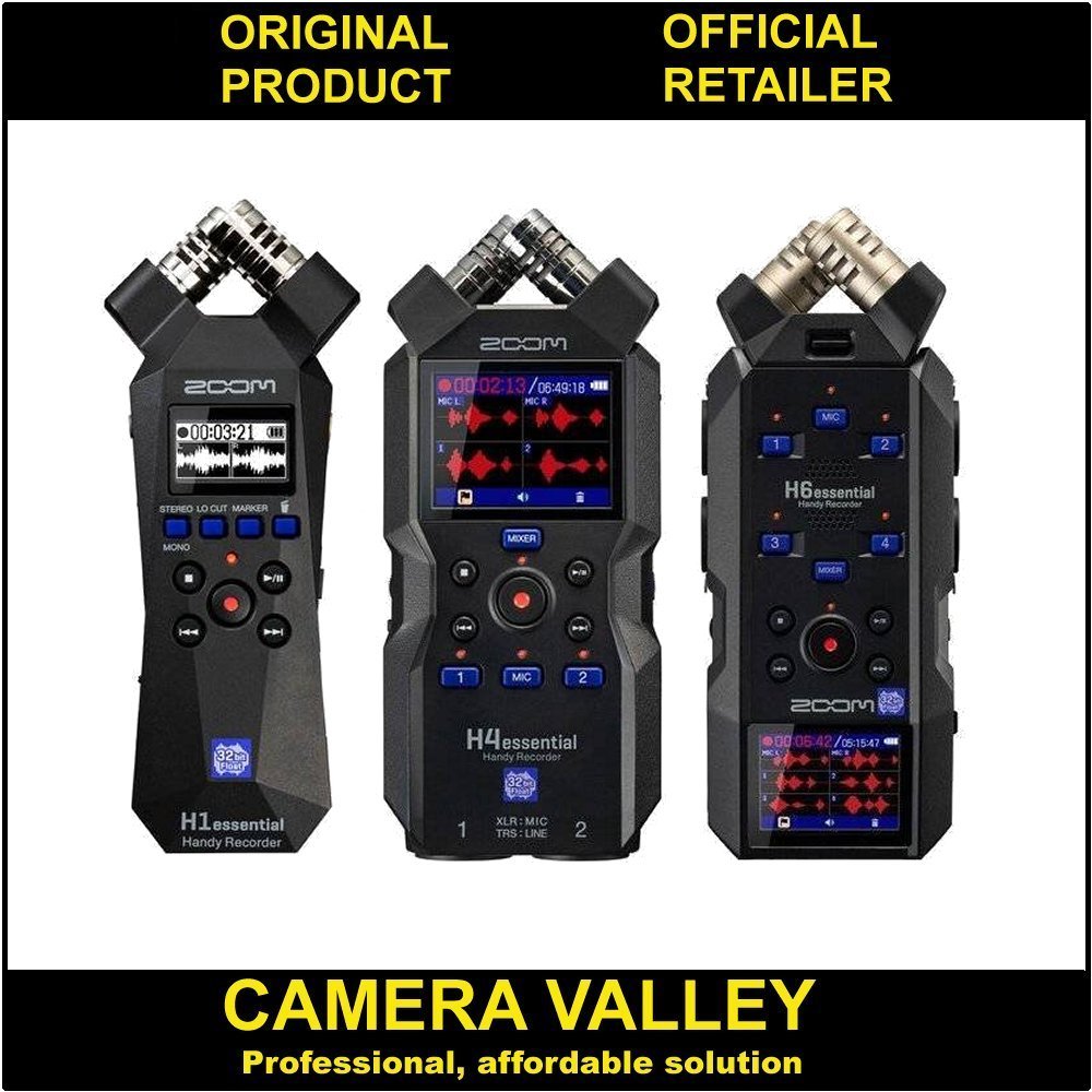 Zoom H1e H4e H6e Multi-Track 32-Bit Float Portable Audio Recorder H6essential H4essential ...