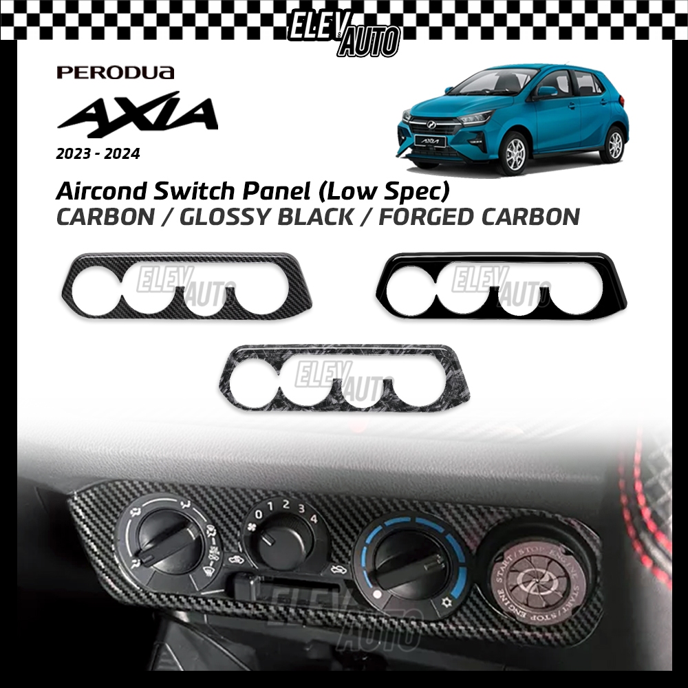 Perodua Axia 2023 2024 Aircond Switch Panel Frame Cover Carbon Fiber ...