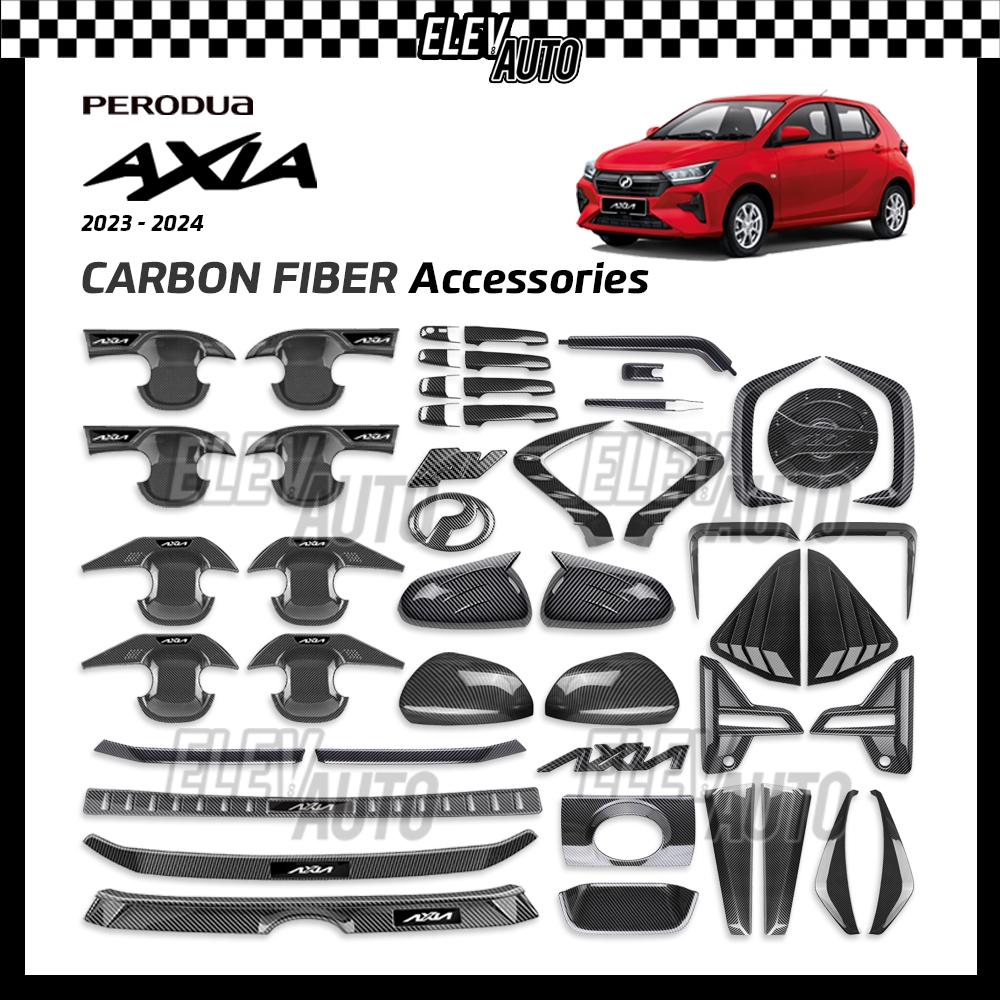 Perodua Axia 2023 2024 CARBON FIBER Accessories Interior Exterior ...
