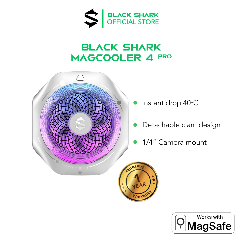 Black Shark Mag Cooler 4 Pro | Instant Drop 40'C | Detachable Clam ...