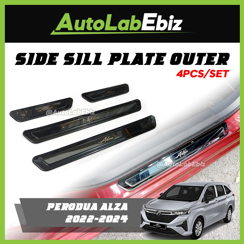 NEW Perodua ALZA 2022-2024 Side Sill Plate Stainless Steel OUTER Still ...