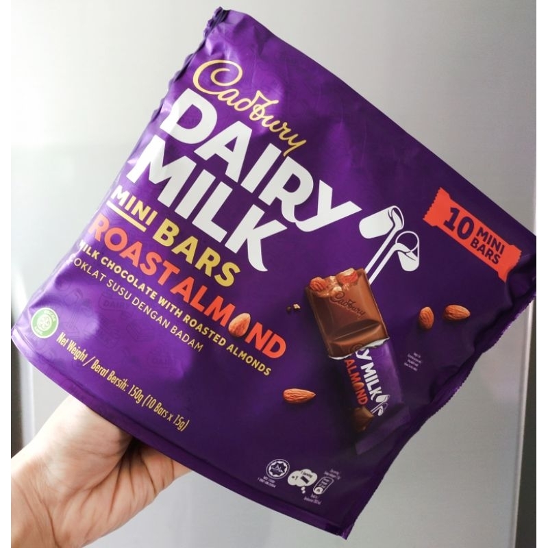 Cadbury Dairy Milk Mini Bars Roast Almond 10 Mini Bars (10Bars X 15g ...
