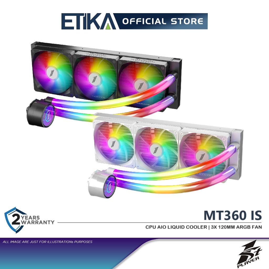 1st Player Mothra MT360 IS | CPU AiO Liquid Cooler | 3x 120MM ARGB Fan ...