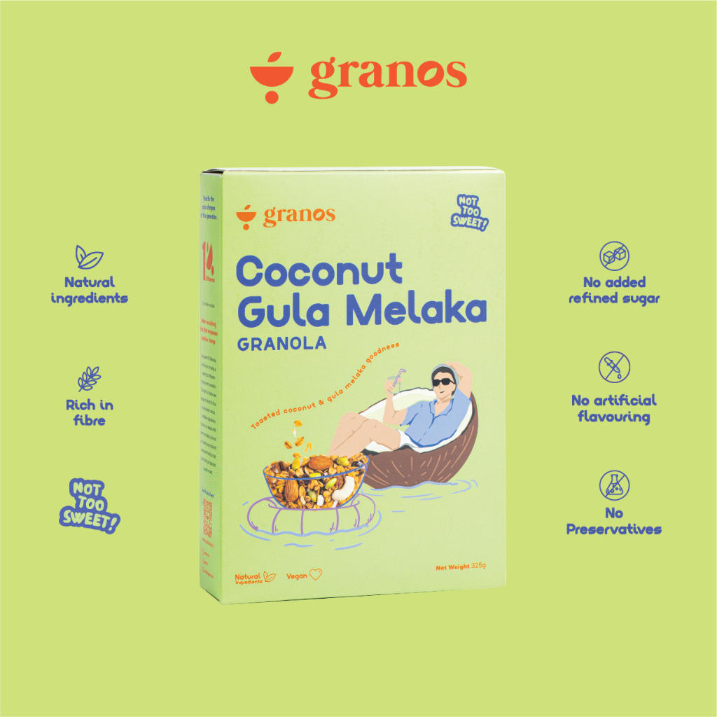 Granos Coconut Gula Melaka Granola (325g) l Vegan Friendly | Shopee ...