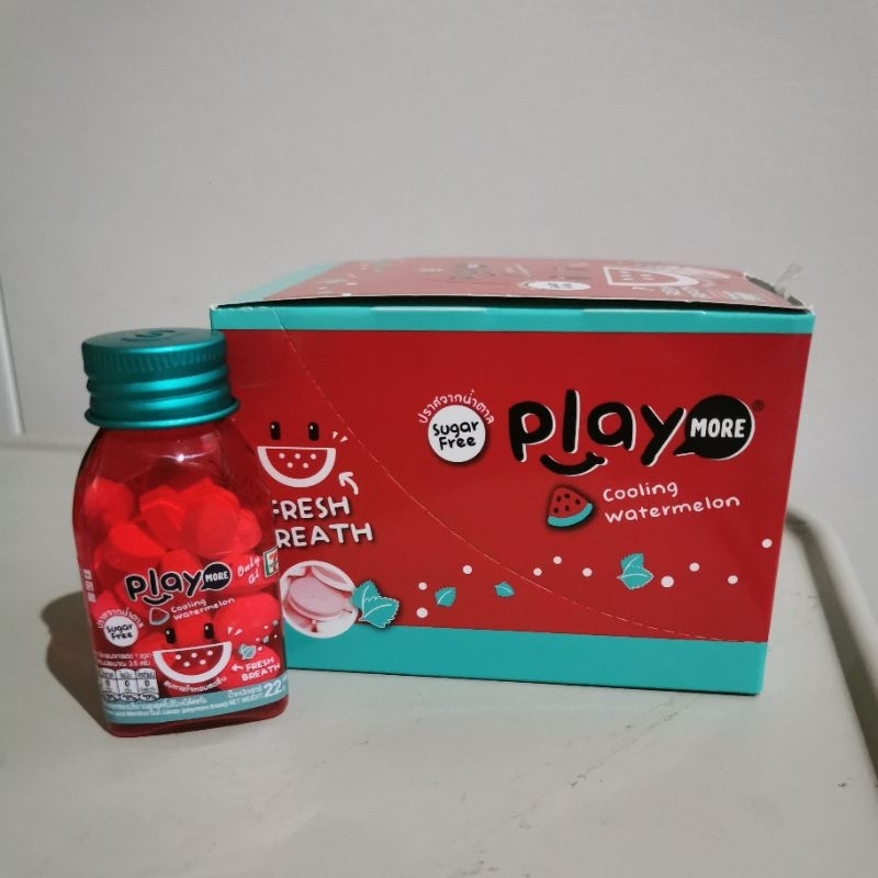 7-ELEVEN PLAY MORE sugar free candy cooling watermelon fresh breath 22g ...