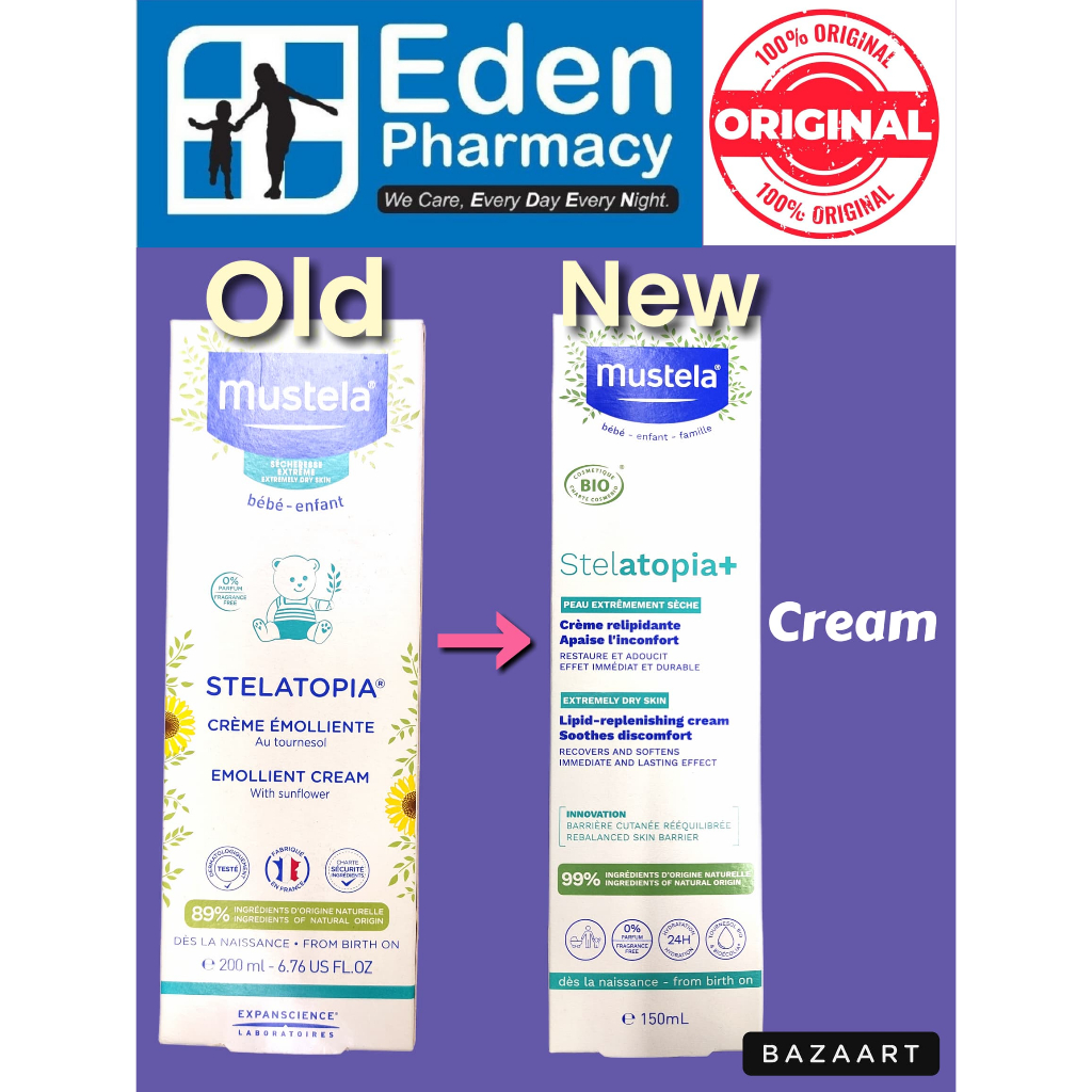 Mustela Stelatopia Emollient Cream ( 150ml ) | Shopee Singapore