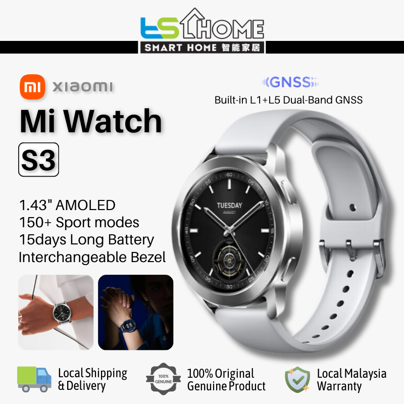 Xiaomi Watch S3 Smartwatch 1.43" AMOLED, Bluetooth Calling, Dual Band ...