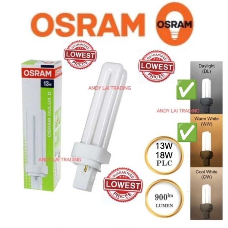 OSRAM DULUX 13W/18W PLC & VIVE 11W/16W LED PLC (2pin) rectangular tread ...