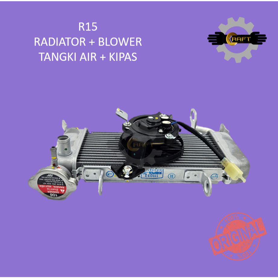 YAMAHA R15 RADIATOR + BLOWER FAN RADIATOR TANGKI COOLANT + BLOWER FAN ...