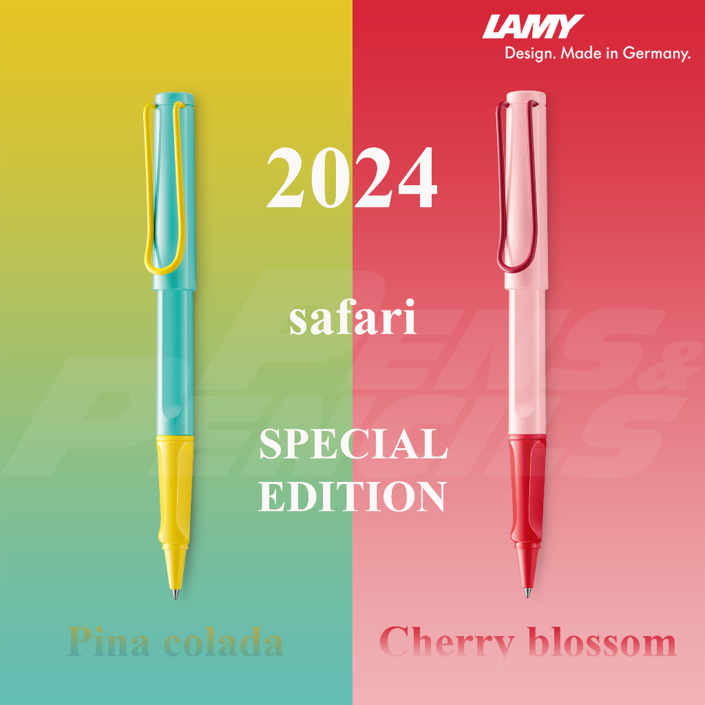 LAMY safari Summer Cherry Blossom & Pina Colada Rollerball Pen Medium 0 ...