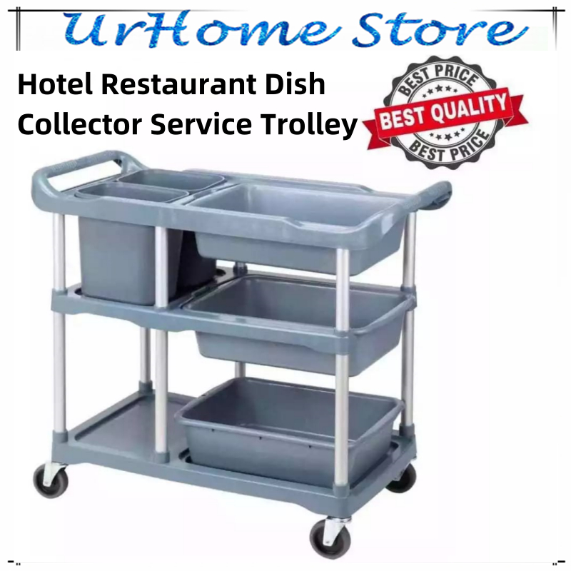 3 Tier FOODCOURT CART DISHS COLLECTOR CART RESTAURANT TROLLEY TROLI ...
