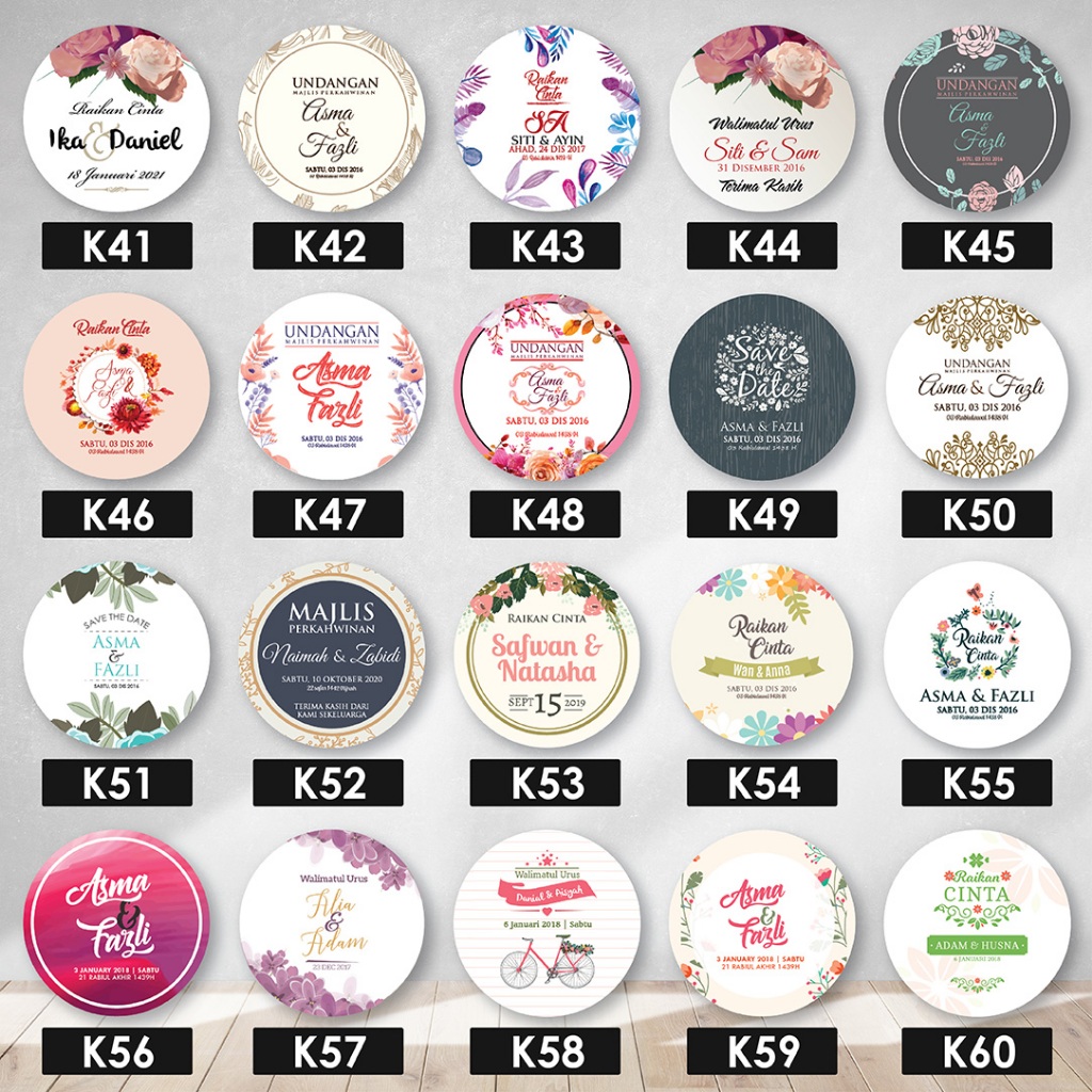 Sticker Majlis Kahwin | Sticker doorgift kahwin | Sticker Majlis ...