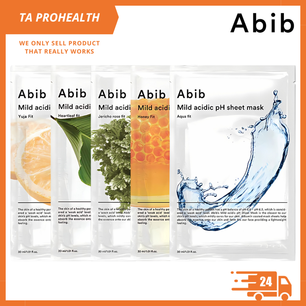 Abib Mild Acidic PH Sheet Mask Aqua / Honey / Jericho Rose / Heartleaf / Yuja ( 1 pcs ) | Shopee ...