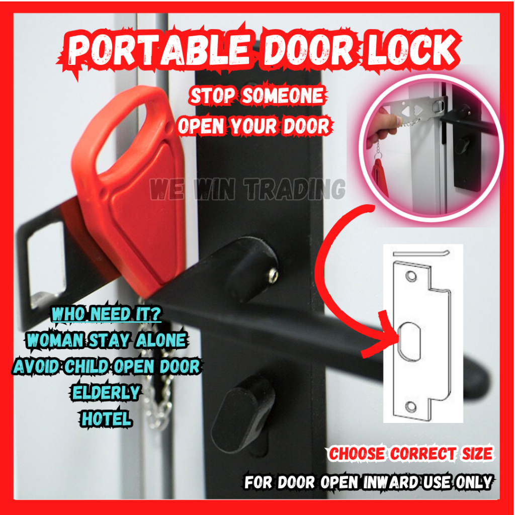 Portable Safety door lock easy to install 防盗夹 lock hotel lock hostel ...