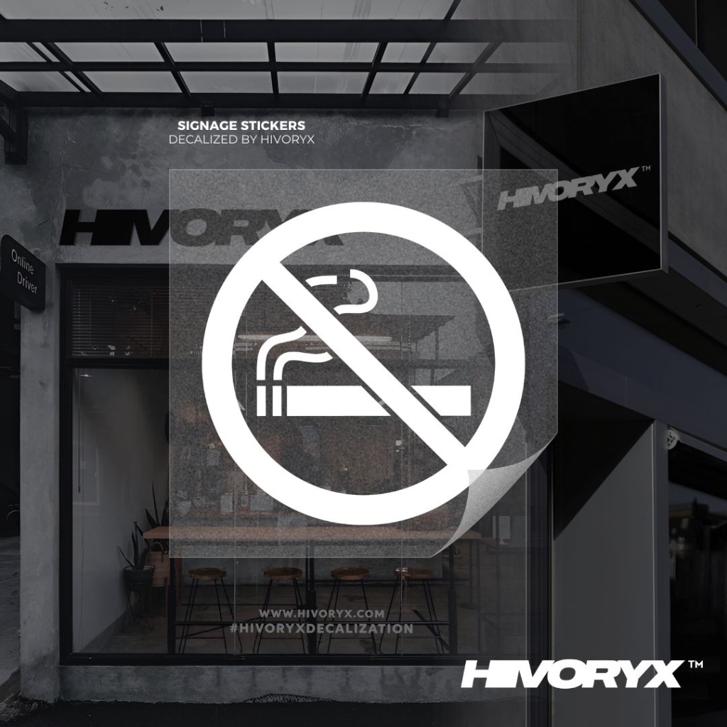 「DO NOT SMOKE STICKER」COMMERCIAL SHOP BUSINESS SIGNAGE SERIES CAR DECAL ...