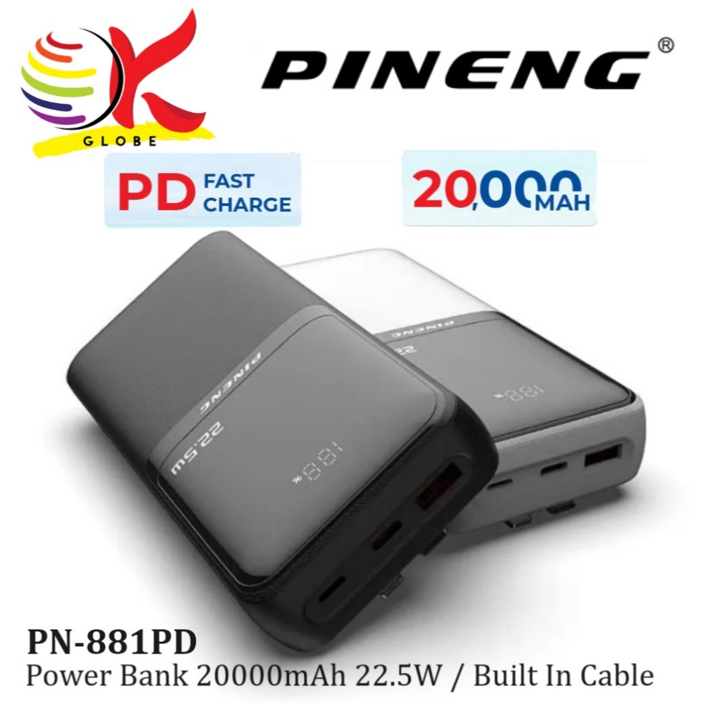 PINENG PN-880PD/PN-881PD 10000MAH / 20000MAH POWER BANK 22.5W PD + QC3 ...