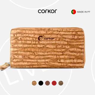 Corkor Vegan Cork Women's Long Wallet, Zebra | Purse Leather Woman ...