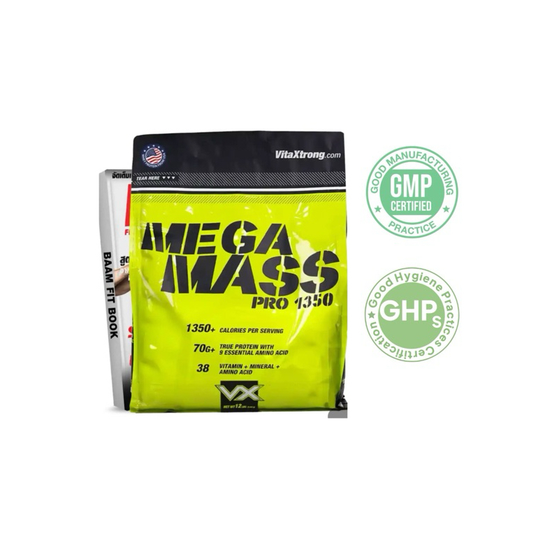 MEGA MASS PRO 1350 VITAXTRONG 12lbs /5.4kg (70g protein with added ...