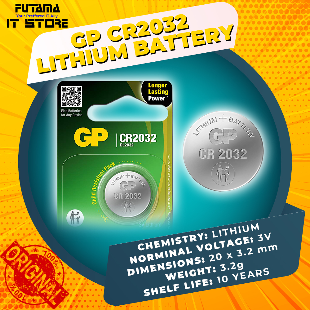 GP CR2032 3V Lithium Coin Battery for Desktop CMOS Battery | Shopee Singapore