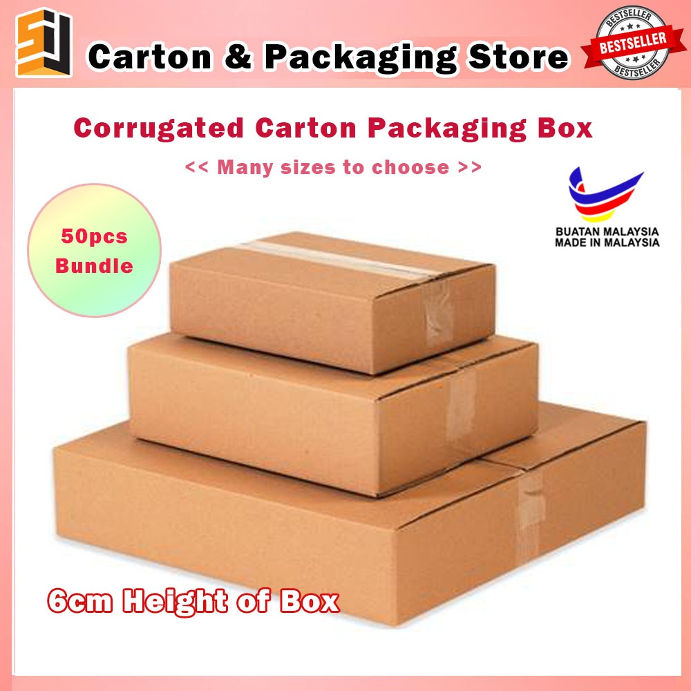 (50pcs) Kotak Packaging Box Carton Box Packing Box Paper Boxes Hidden ...