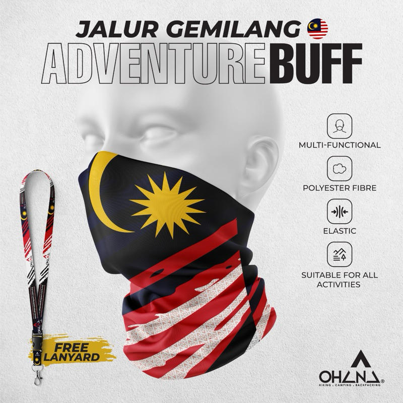 MERDEKA JALUR GEMILANG HEAD BUFF / HEAD SCARF | Shopee Singapore