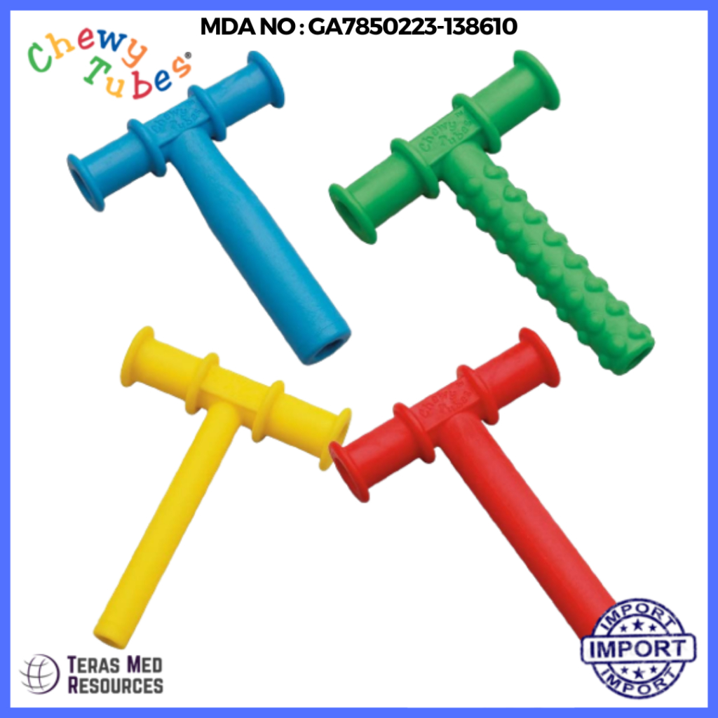 Chewy Tubes T-Shaped Oral Motor Therapy Tool for Autism, Speech Delay ...