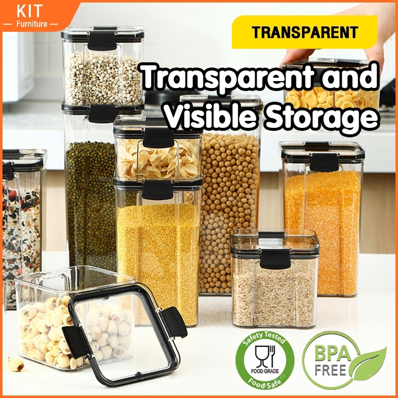 Kit Furniture Airtight Food Storage Container Set Stackable Plastic ...