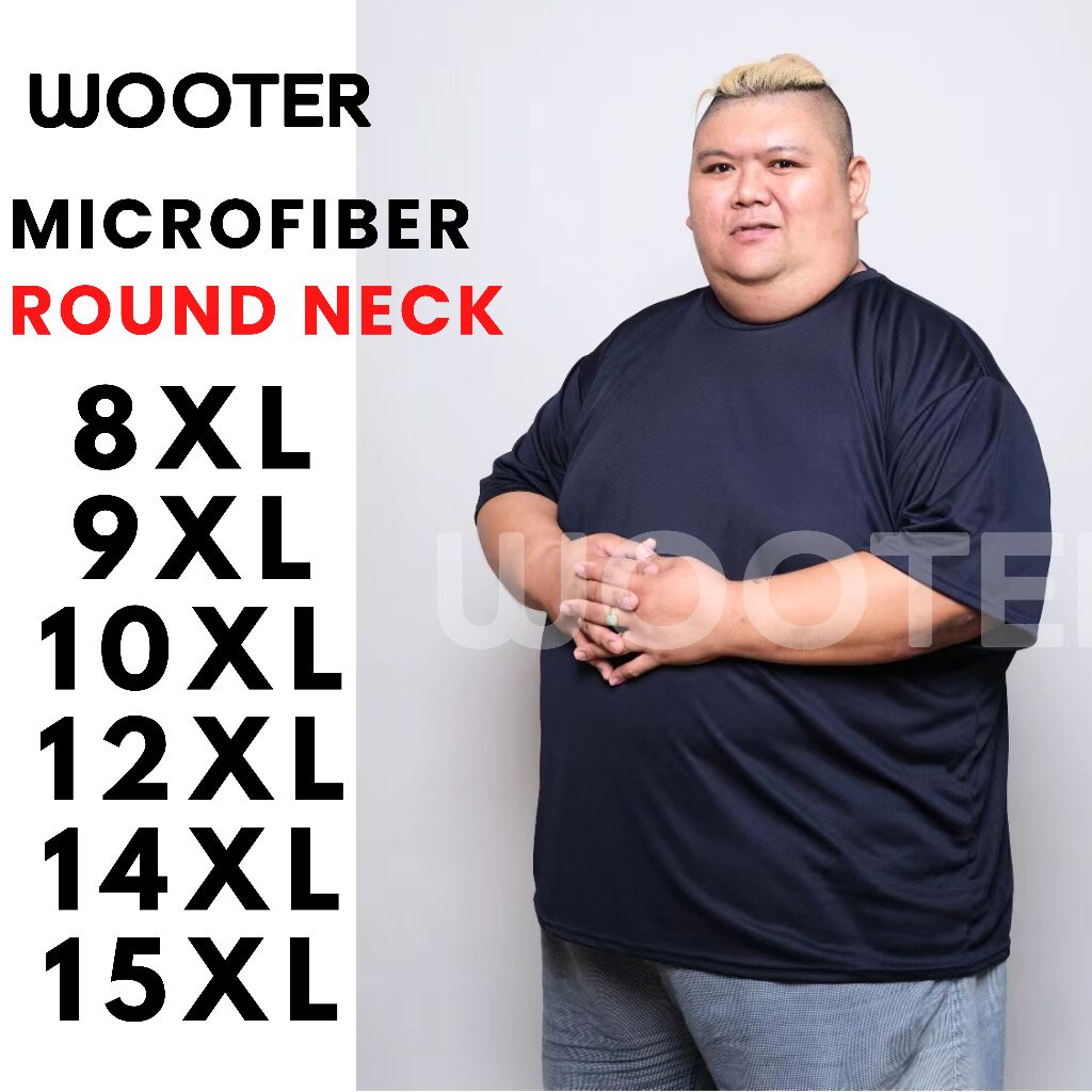(8XL-15XL) Plus Size Microfiber T Shirt Baju T Shirt Lelaki Plus Size Wooter | Shopee Singapore