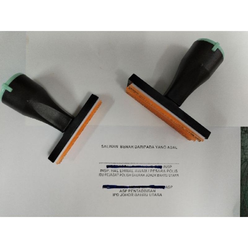 RUBBER STAMP: COP GETAH / COP COMPANY / COP NAMA / ADDRESS CHOP 公司地址 ...