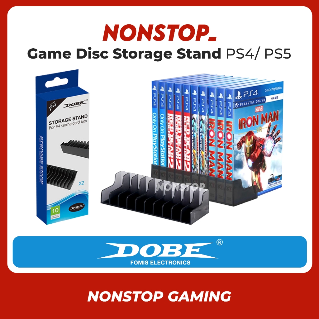 DOBE PS5 Game Disc Stand PS4 PS3 Storage Box 10 Slot 1 Pair Display ...