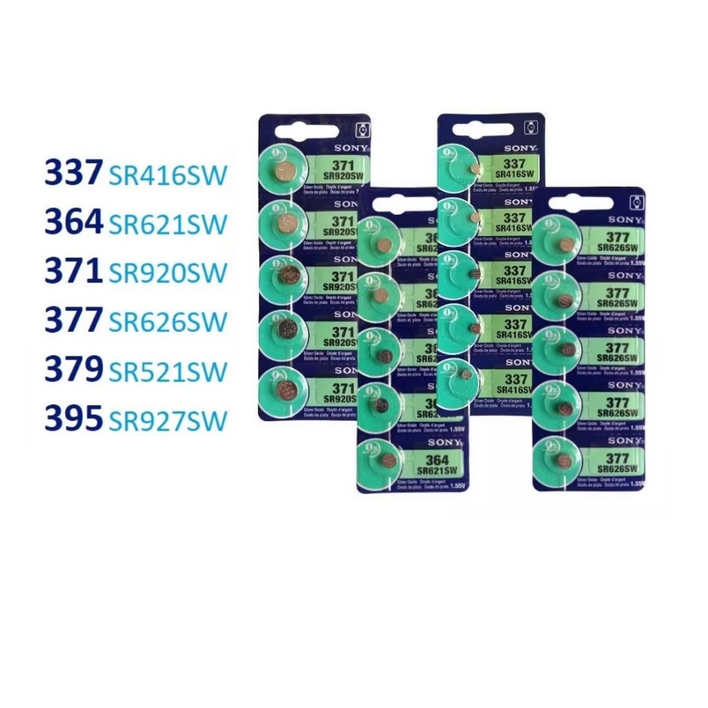 Sony 1.55V Lithium Button Cell Battery 337 SR416SW • 364 SR621SW • 371 ...