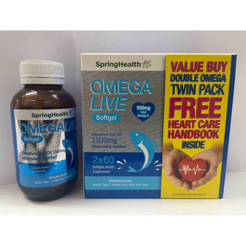 SpringHealth Omegalive 1500mg (60’s/120’s) | Shopee Singapore