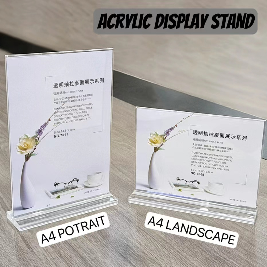 AS2 - Acrylic Display Stand A4 / A5 Papan Paparan / A4/A5展示牌 | Shopee ...