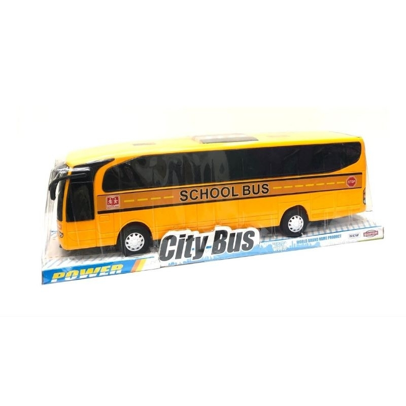 Kids Big School Bus Toy Push Toy Vehicle Playset Mainan Bas Sekolah ...