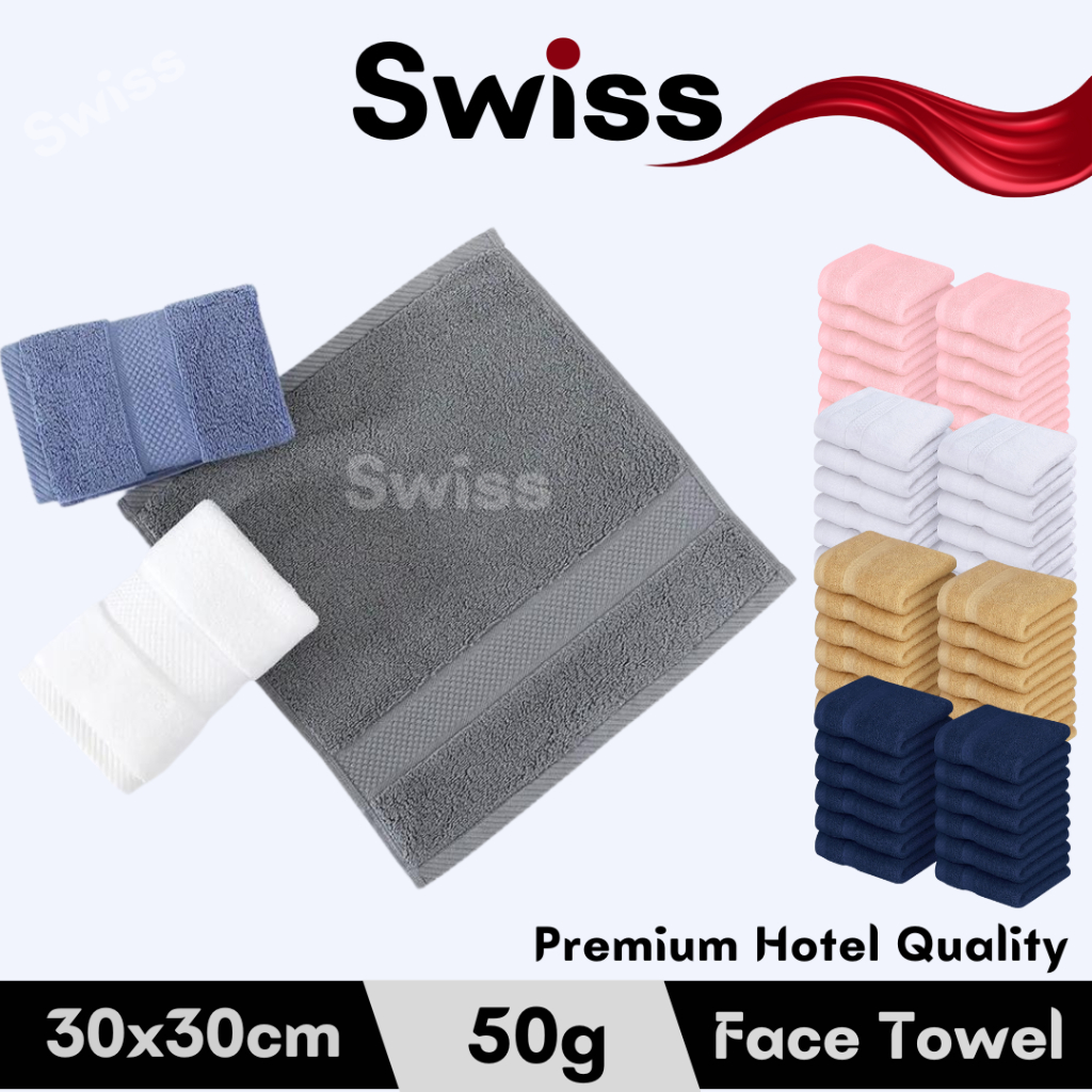Face Towel 30x30cm - Cotton Towel High Water Absorbent Handkerchief ...