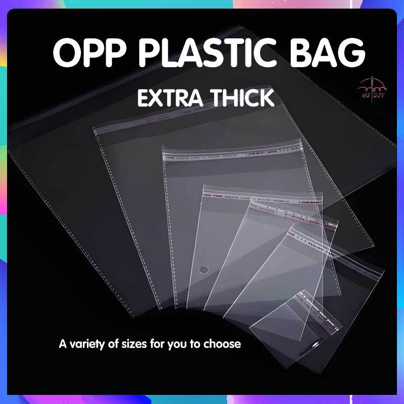 100PCS Transparent OPP Plastic Bag Self Adhesive Plastic Bag Plastik ...