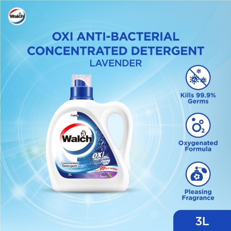Walch OXI Clean Anti-bacterial Concentrated Detergent - Lavender (3L ...